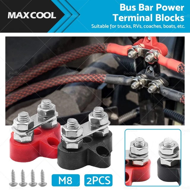 BUS BAR TERMINAL Blocks Heavy Duty M8+M8 Positive Power Distribution ...