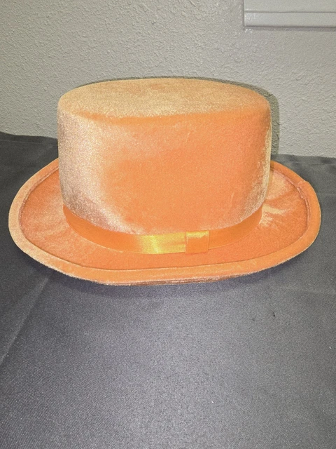 ORANGE TOP HAT From Elope Costume 22.5" Inner Rim Fuzzy Lloyd Christmas ...