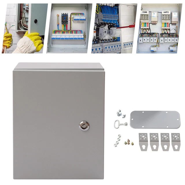 STEEL ELECTRICAL ENCLOSURE Box Wall-mounted Switchboard IP44 Waterproof ...