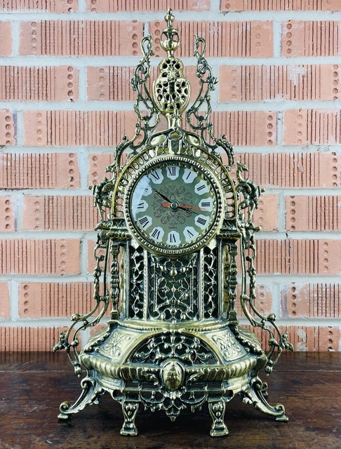 ANTIQUE FRENCH ROCOCO Baroque Style Brass Mantel Clock by Casa Padrino ...