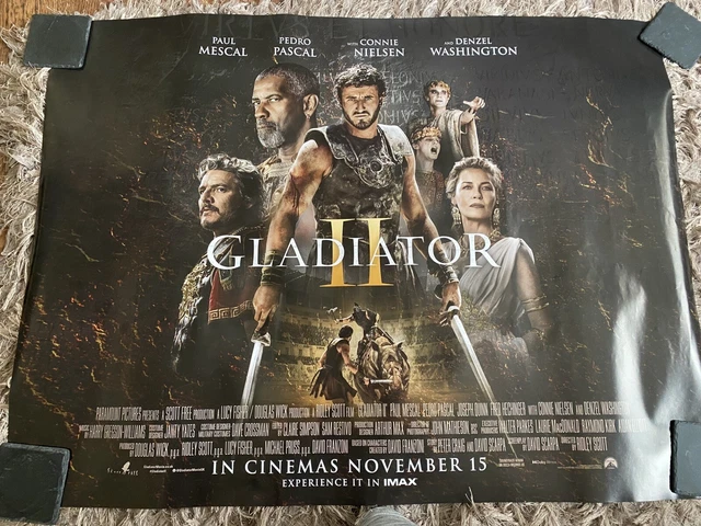 GLADIATOR 2 ORIGINAL Quad Cinema Poster UK 2024 £13.20 - PicClick UK