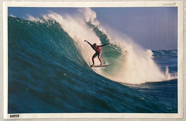 SURF POSTER &EL Nino" Surfer Alan Johnson, Photo by Bob Keith-1997 $40. ...