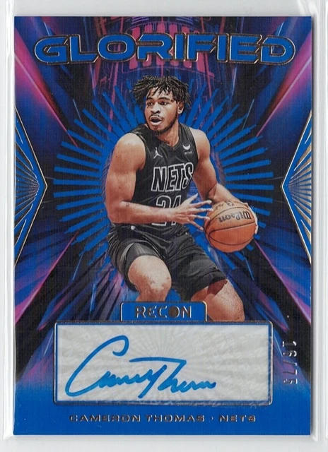 CAMERON CAM THOMAS 2023-24 Recon Glorified Signatures #GS-THM Bleu 16/ ...