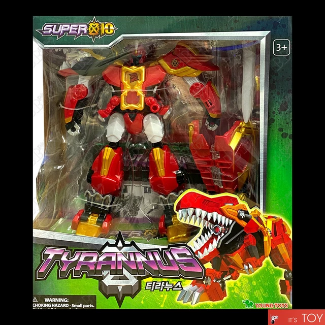 SUPER 10 TYRANNUS Red Gladiator Tyranno Dino Transforming Robot ...