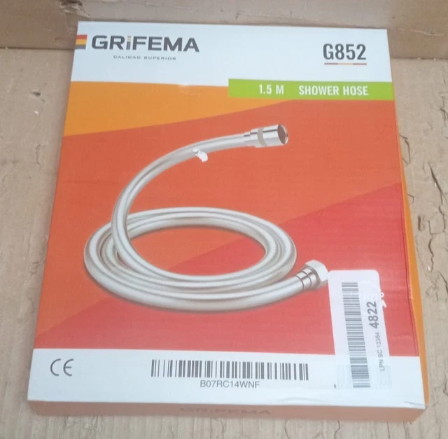 GRIFEMA SMOOTH SHOWER Hose 1.5m / 59 Inch â€“ Flexible PVC Shower Hose ...