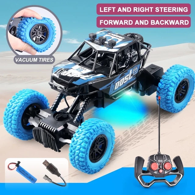 REMOTE CONTROL OFF-ROAD Car with Flashing Lights & Rubber Wheels for ...