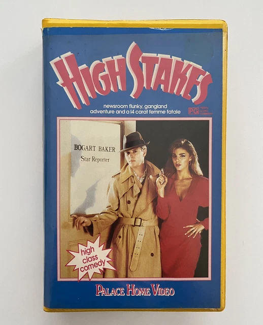 HIGH STAKES [VHS w/ Dual Art] Palace Video Big Box Ex-Rental Tape ...