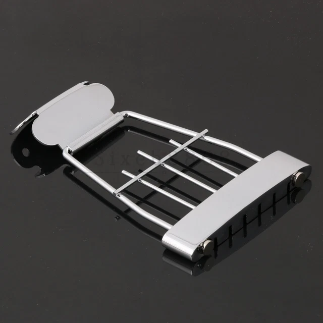 6 STRING TRAPEZE Tailpiece Bridge for Archtop Jazz Bass Guitar Parts ...