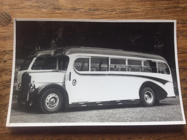 VINTAGE PHOTO PHOTOGRAPH Motor Coach Bus Jones Ystrad Wales Welsh AEC ...