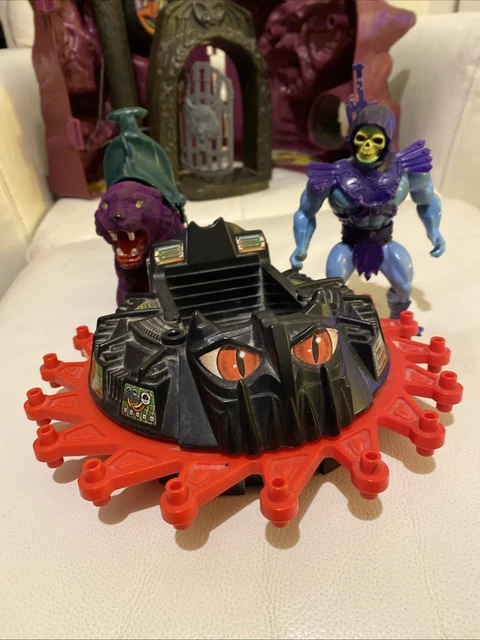 VINTAGE MOTU HE Man 1981 Skeletor Figure With Panthor & hover spinner £ ...