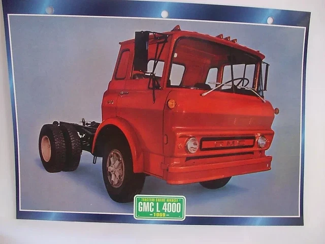 CARTE FICHE CAMION Tracteur Cabine Avancee Gmc L 4000 1969 EUR 2,50 ...