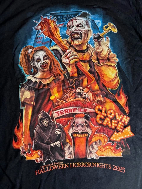 UNIVERSAL STUDIOS HHN Halloween Horror Nights 2025 Terrifier Shirt ...