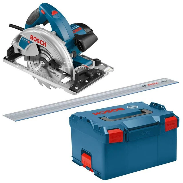 BOSCH HAND CIRCULAR Saw GKS 65 GCE incl. L-Boxx + Guide Rail FSN 1400 £ ...