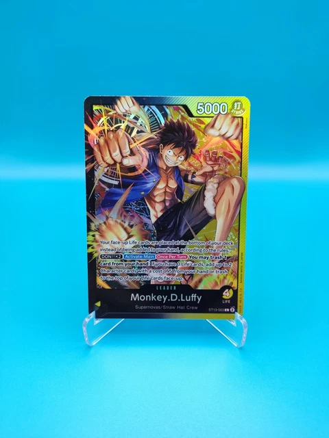 ONE PIECE CARD Game TCG / Monkey.D.Luffy ST13-003 V.1 / Leader Englisch ...