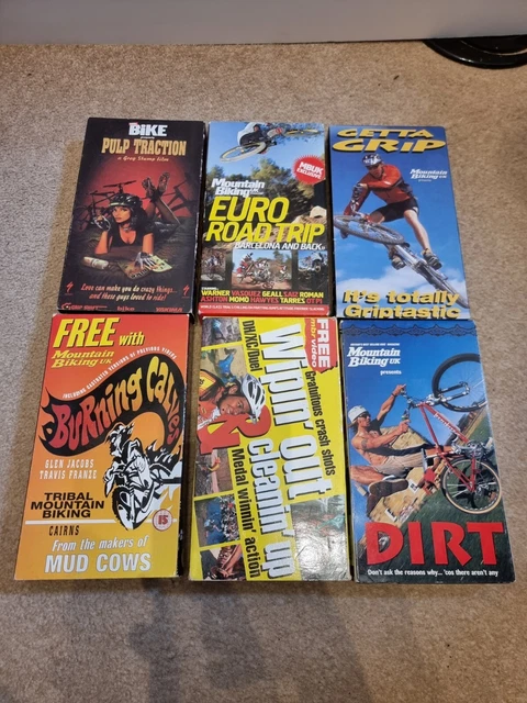 RETRO MBUK MOUNTAIN Biking UK VHS Video Tapes Pulp Traction Burning ...
