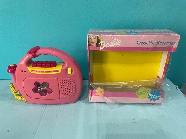 MATTEL BARBIE BONTEMPI Cassette Radio CASSETTE RECORDER WITH MICROPHONE ...