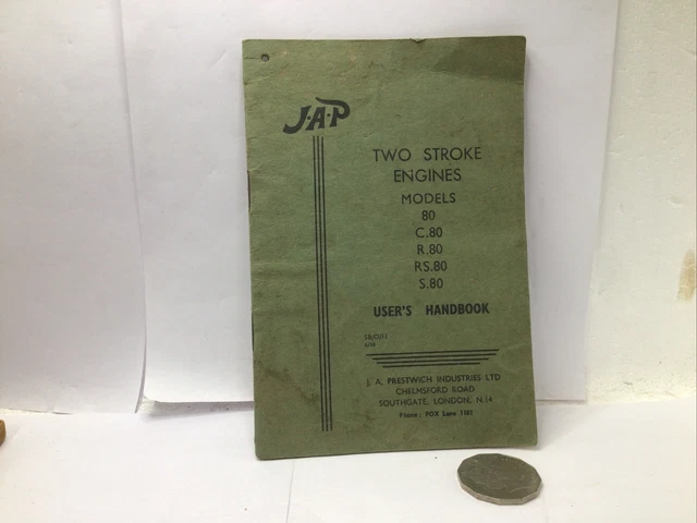 JAP TWO-STROKE ENGINE Handbook Model 80 C80 R80 S80 $25.00 - PicClick AU