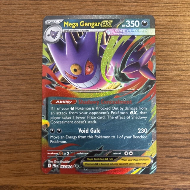MEGA GENGAR EX 056/094 - Phantasmal Flames Pokemon Card - CGC 9 Mint ...