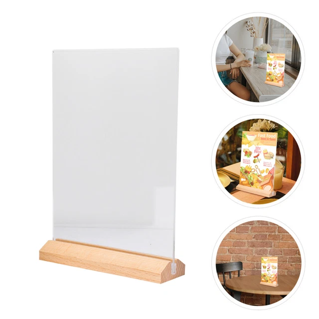 PAPER DISPLAY STAND Menus Rack Table Board Counter Sign Holder Retail ...