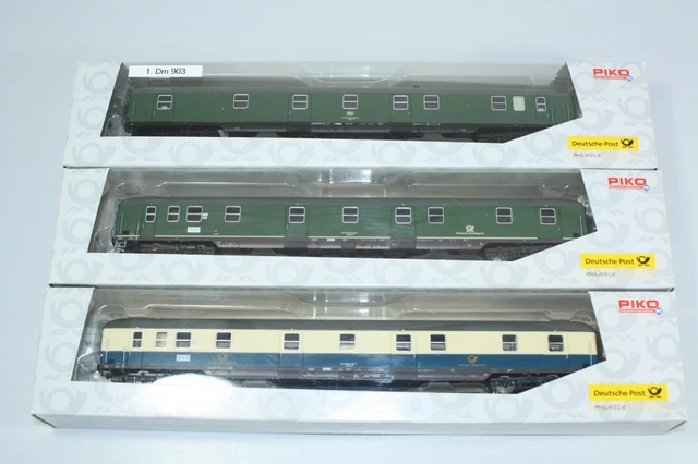 PIKO H0 53381 53382-10 53385-10 Bahnpostwagen der DBP, OVP+TOP -D35 EUR ...
