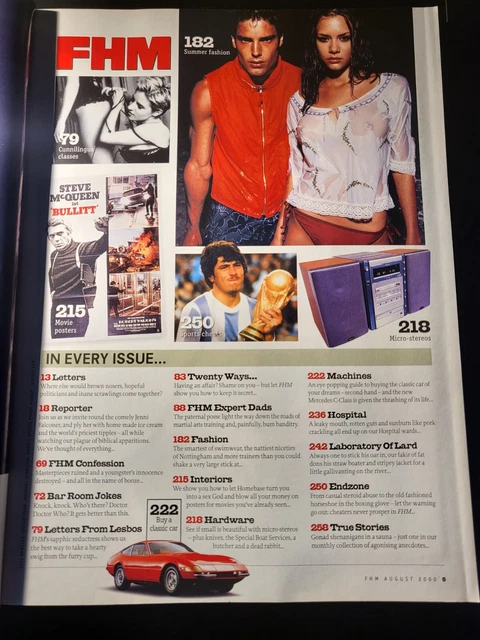 FHM MAGAZINE AUGUST 2000 (744) Lisa Faulkner Jordan Nell McAndrew Ivana ...