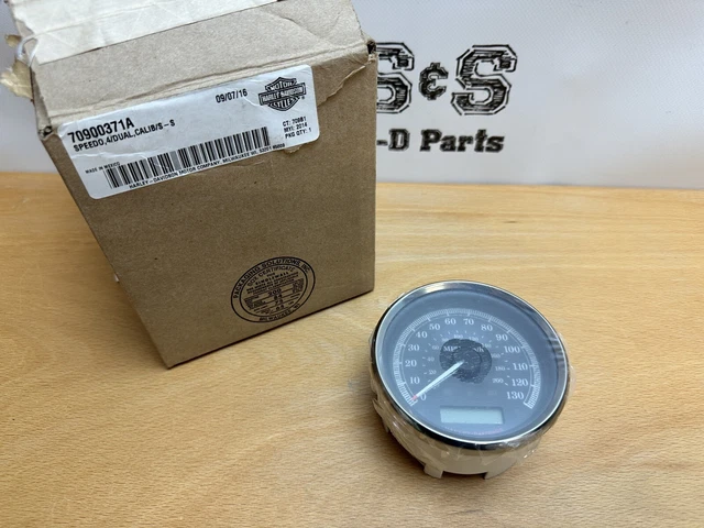 GENUINE HARLEY-DAVIDSON SPEEDOMETER Dual MPH Km/h 4" Black Calibrated ...