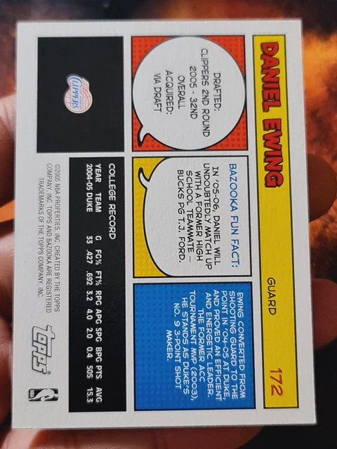 2005-06 BAZOOKA #172 Daniel Ewing $1.85 - PicClick AU