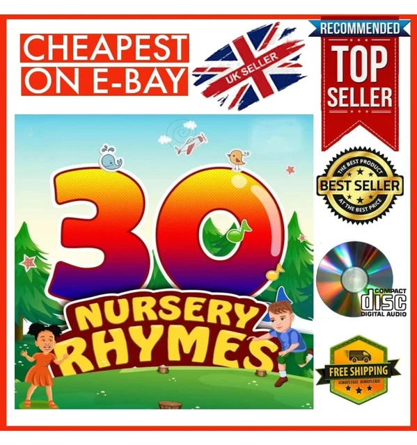 30 FAVOURITE NURSERY RHYMES CD Songs for Preschool Nursery Children ...