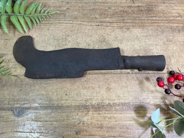 ANTIQUE VINTAGE ENGLISH Made Billhook Sickle Slasher Farming Garden ...