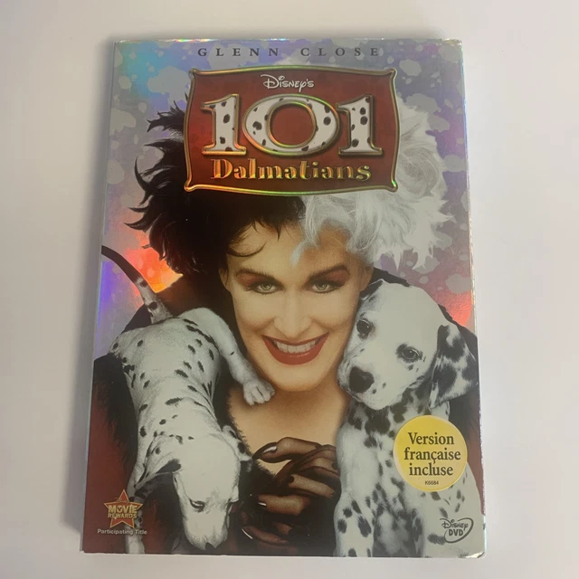 101 DALMATIANS (DVD 1996 Disney Live Action) w/Slipcover Glenn Close ...
