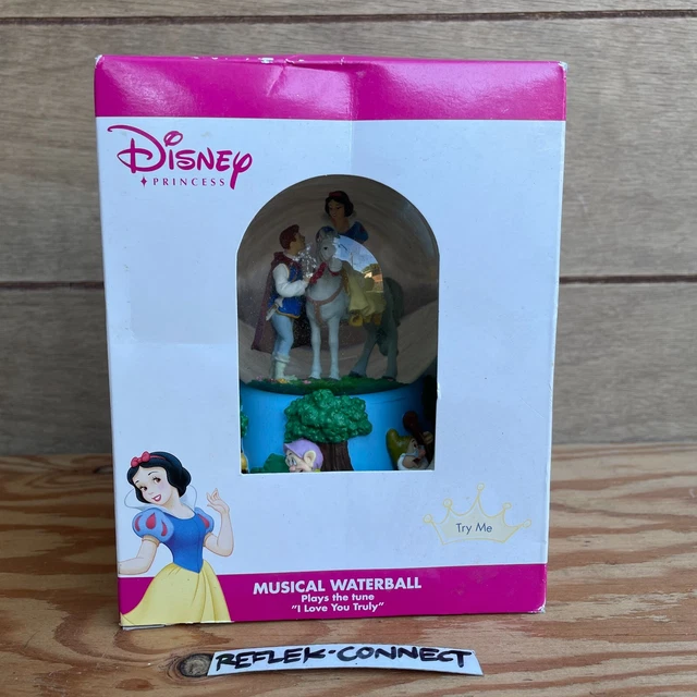 NEW DISNEY SNOW White & The 7 Dwarfs Snow Globe Enesco music box Love ...