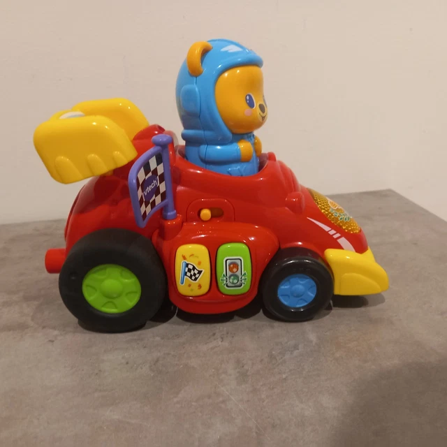 VTECH BABY RACE Along Bear Car, Push Bear Down To Go (Batteries ...