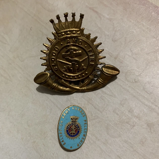 THE SALVATION ARMY Blood and Fire Cap Badge & Salvation army fellowship ...
