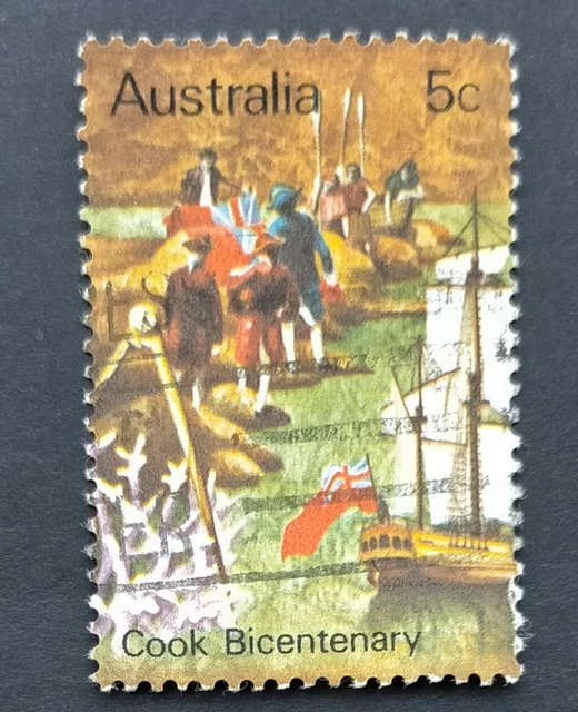 USED AUSTRALIA Stamp 1970 The 200th First European Captain James Cook ...
