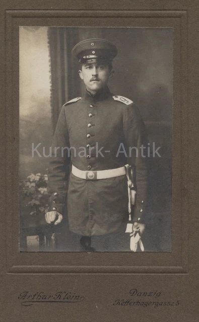 R627 FOTO CDV Kaiserreich WK1 WW1 Soldat aus Danzig tolle Uniform ...