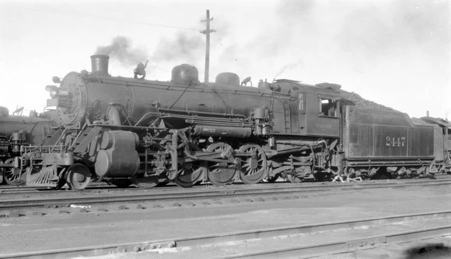 WAB WABASH RAILROAD locomotive engine No 2447, 2-8-2 Old Train Photo ...