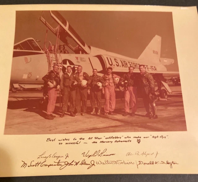 VINTAGE 1960S NASA USAF ORIGINAL 7 MERCURY ASTRONAUTS A KODAK COLOR ...