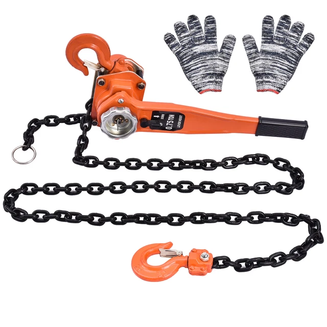 LEVER BLOCK CHAIN Hoist 3 Ton 3M Lifting Ratchet Type Come Along Puller ...