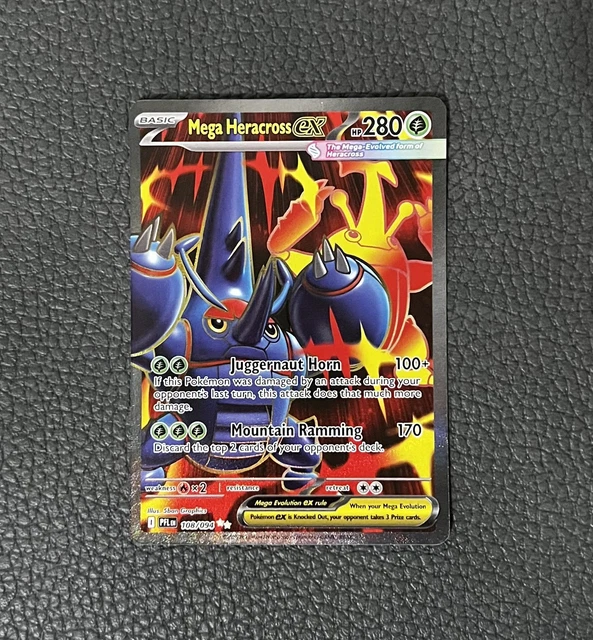 POKÉMON TCG MEGA Heracross Ex Phantasmal Flames 108/094 Full Art - NM £4.15 - PicClick UK