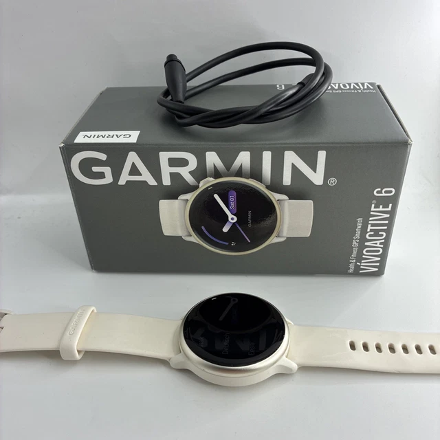 GARMIN SMARTWATCH VIVOACTIVE 6 GPS 42mm White £214.99 - PicClick UK