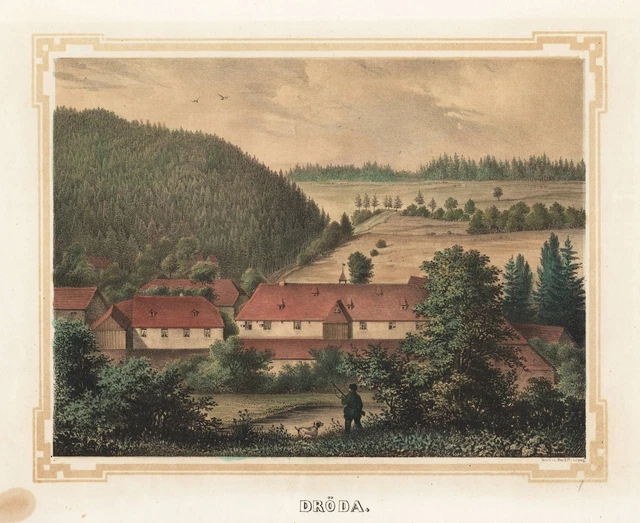 DRÖDA WEISCHLITZ VOGTLAND Saxony Lithography Poenicke 1860 $48.96 ...