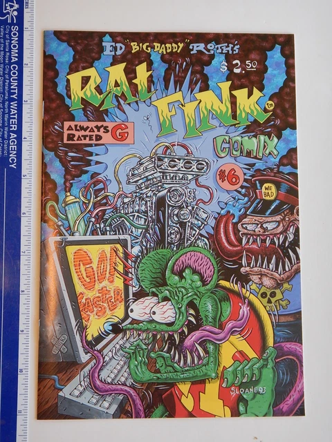 RAT FINK COMIX #6 Comic Ed "Big Daddy" Roth Hot Rod Custom Cars Mint £ ...