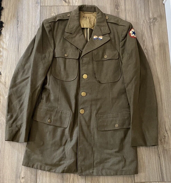 WWII WW2 US Army Service Force Dress Uniform Jacket! 1943 Dated! Size ...