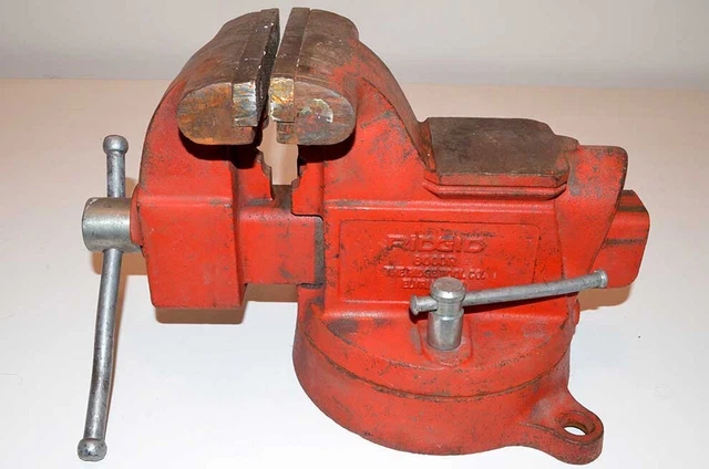 VINTAGE RIDGID 6000R Swivel Base Bench Vise with Anvil - 6" Jaws - USA ...