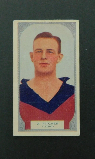 1930'S HOADLEYS VICTORIAN Footballers Trade Card #71 A. Fitcher Fitzroy ...