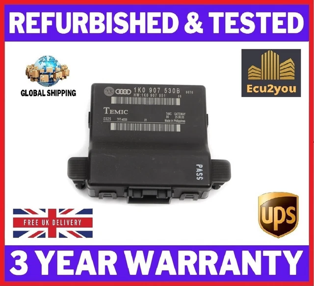 REFURBISHED VW AUDI Seat Skoda GATEWAY CONTROL MODULE 1k0907530b £69.00 ...