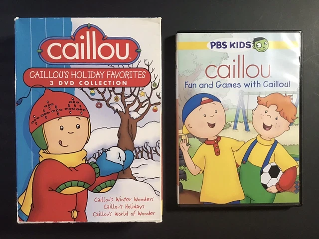 CAILLOU DVD LOT Holiday Favorites Fun and Games PBS Kids PLEASE READ £9 ...