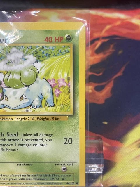 BULBASAUR 44/102 BASE Set - Common - Pokemon Card TCG - WOTC Near Mint ...