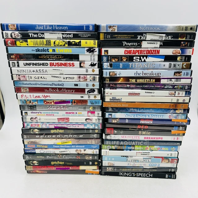 50 BULK LOT DVDs Wholesale Mixed Titles Family Comedy Drama Movies $24. ...
