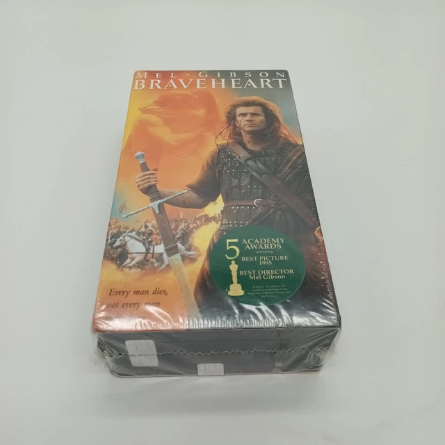 BRAVEHEART (VHS 1996, 2-TAPE SET) Mel Gibson Paramount Pictures Vintage ...